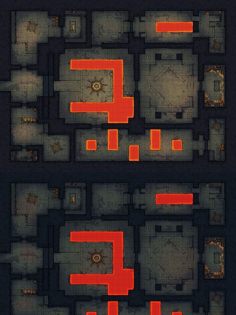 Dwarven Vault - 44x32 Night | PDF