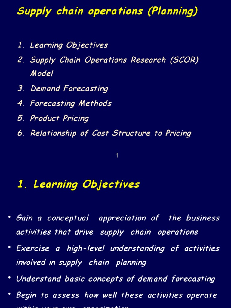 2A. Supply Chain Operations (Planning) | PDF