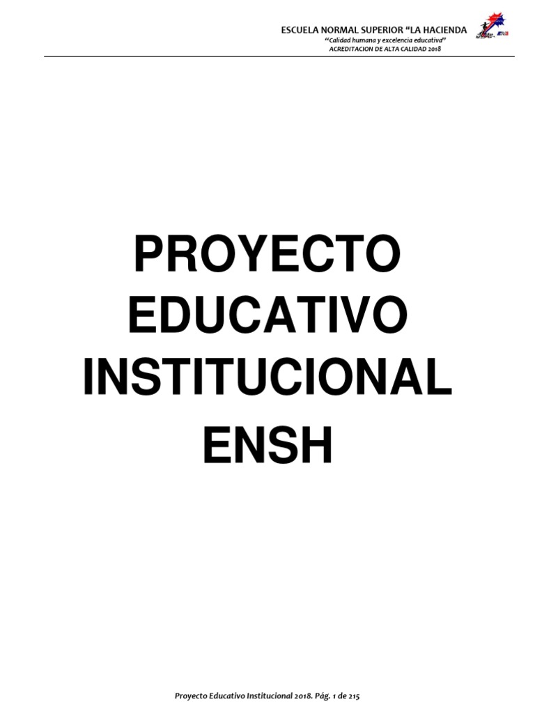 Pei 2018 Normal La Hacienda | PDF | Plan de estudios | Educación de la ...