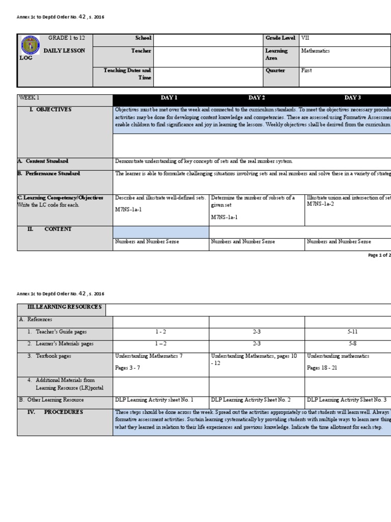 G7 Q1 Week 01 | PDF | Teaching Method | Learning