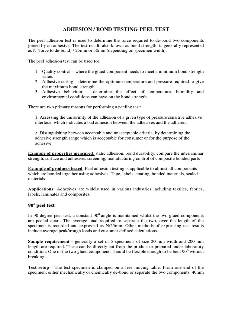 Adhesion | PDF | Adhesive | Strength Of Materials