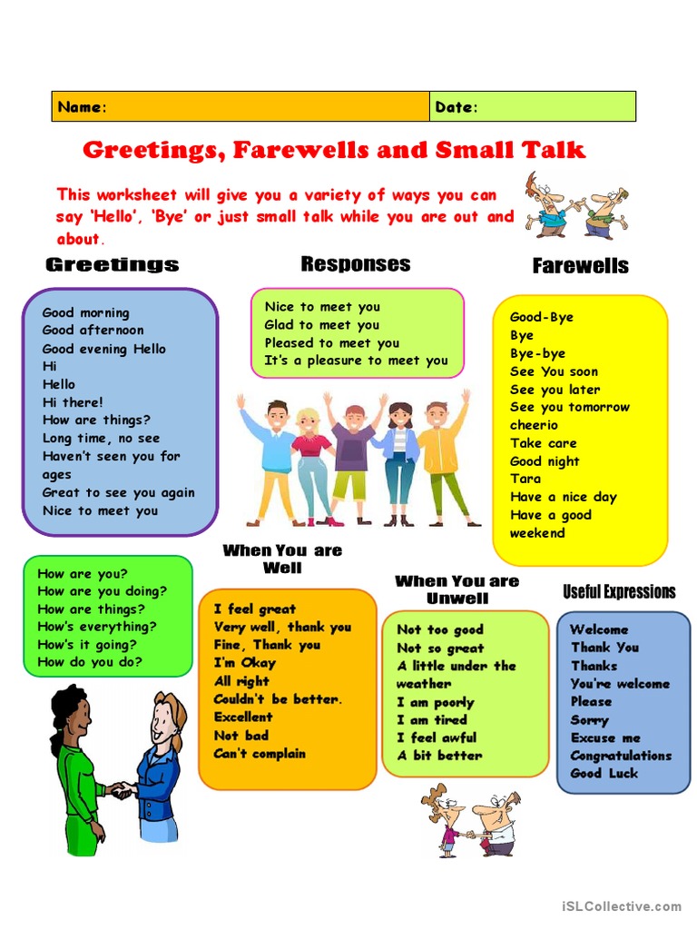 Greetings, Farewells & Small Talk | PDF | Lifestyle