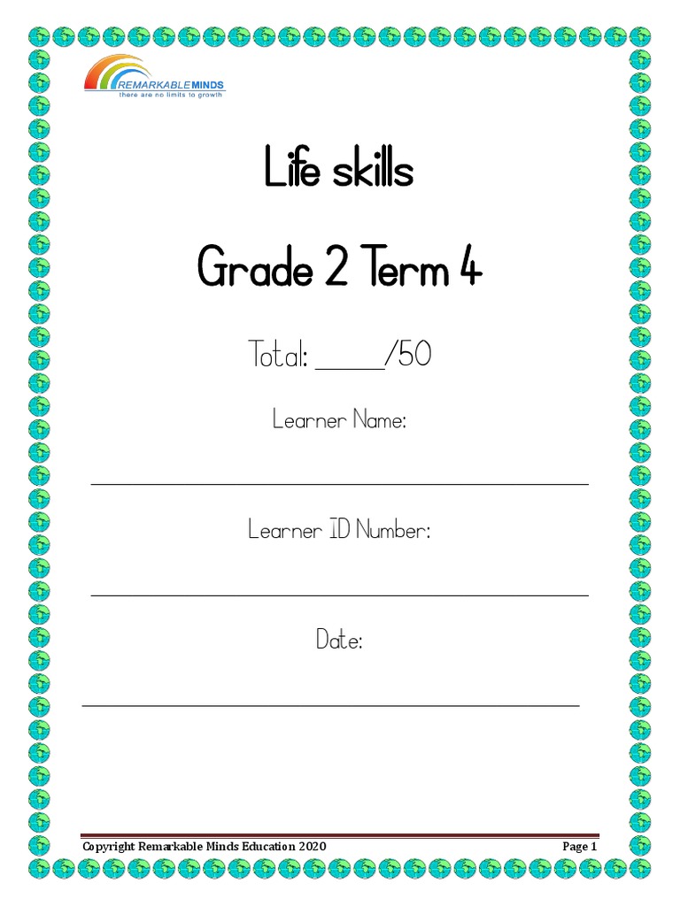 Grade 2 Life Skills Assessment Term 4 | PDF | Learning | The Arts