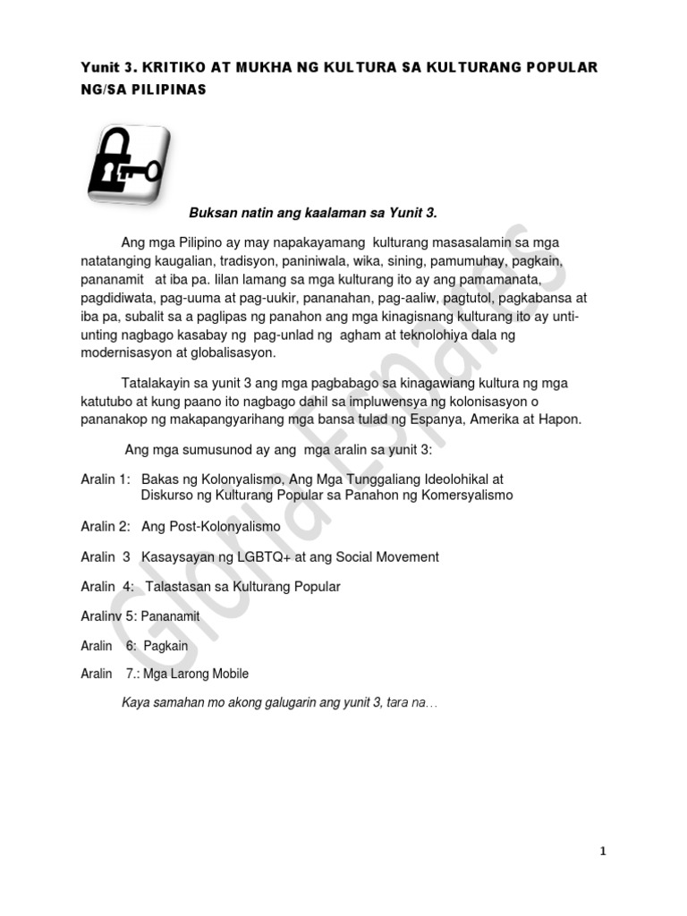 Yunit 3-Converted | PDF