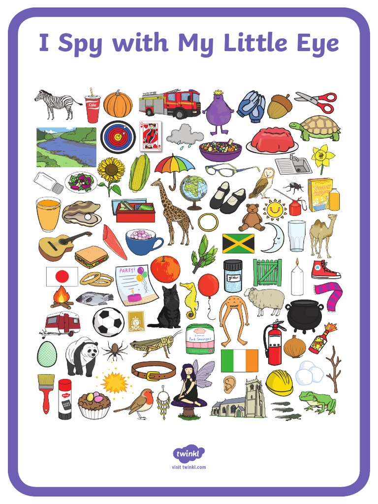 I Spy With My Little Eye Activity 2 | PDF | Foods