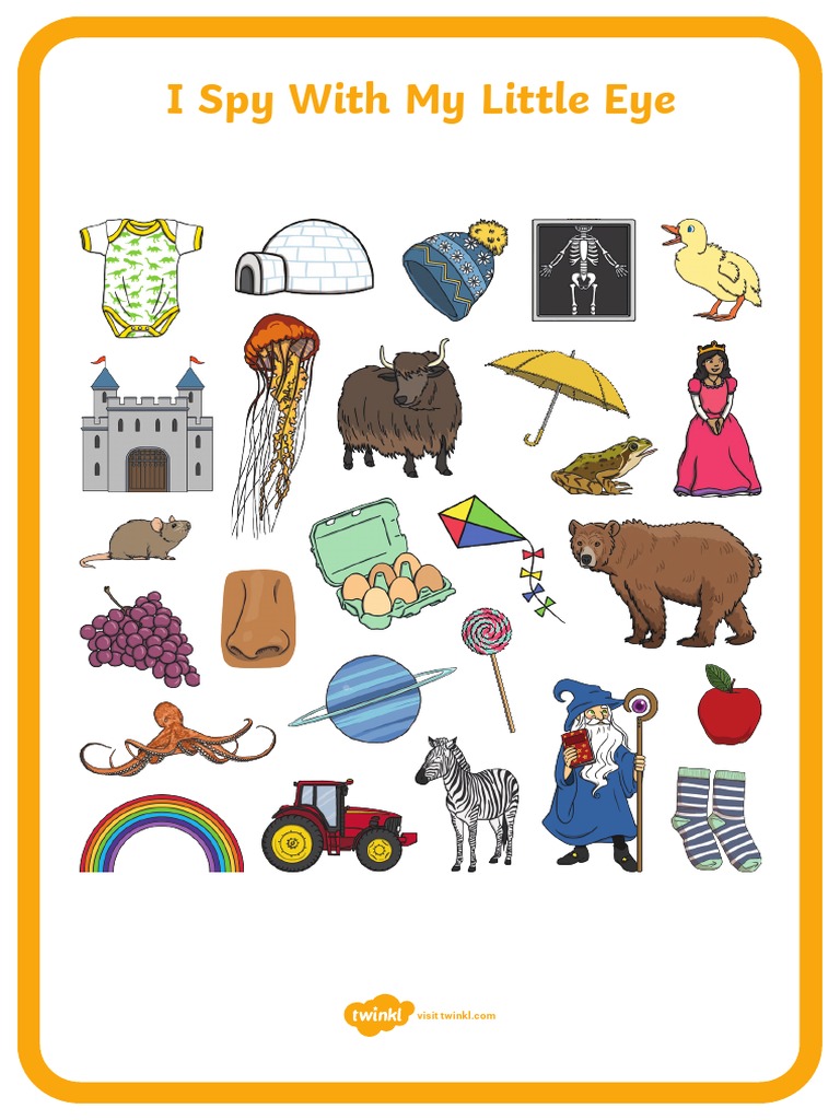 I Spy Activity Checklist | PDF