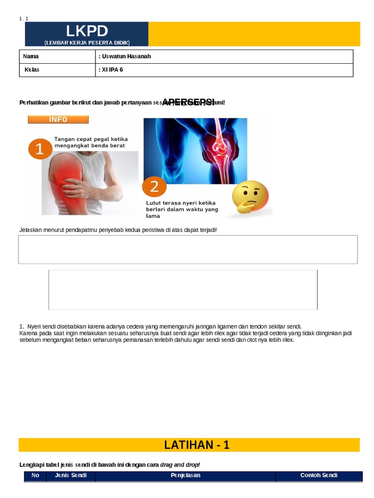 LKPD SENDI DAN OTOT-dikonversi | PDF