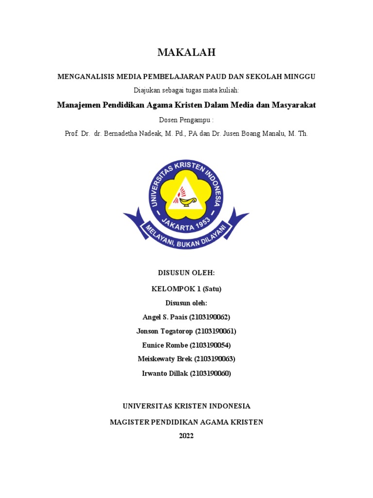 Media Pembelajaran PAUD dan Sekolah Minggu | PDF | Karier & Perkembangan | Sains & Matematika