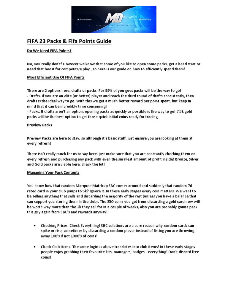 Fifa 23 Tutorial | PDF | Economies