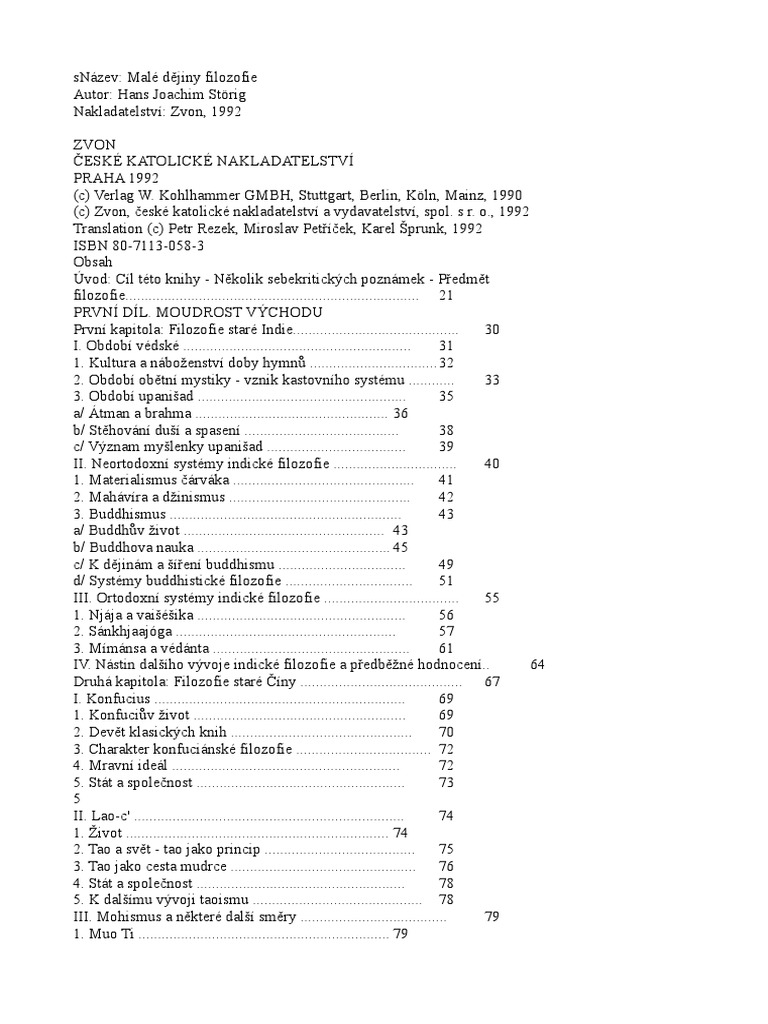 Storig-Male Dejiny Filozofie | PDF