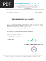 Civil Engineer Experience Certificate | PDF