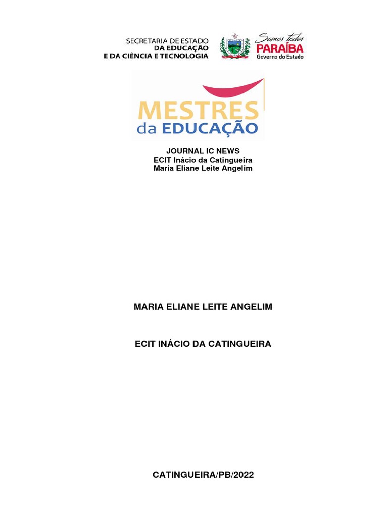 Journal IC News: Uma proposta interdisciplinar de ensino de inglês ...