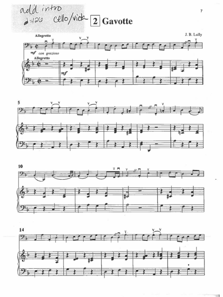 Gavotte & Minuet cello-viola | PDF