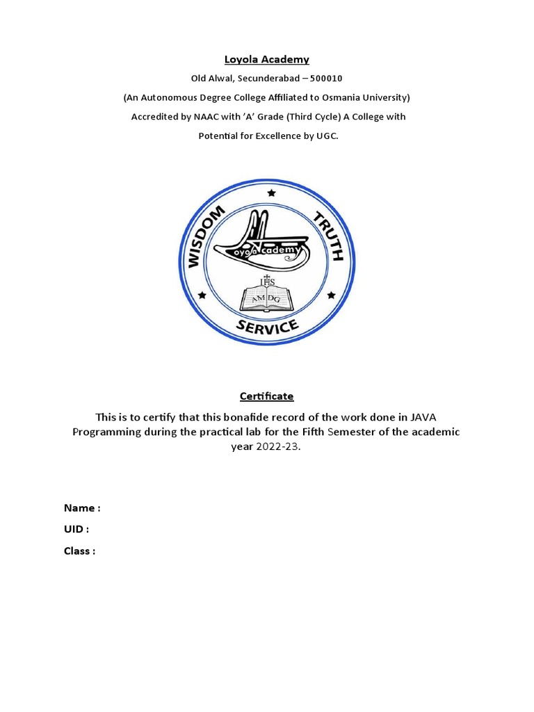 JAVA Practical Record | PDF | Class (Computer Programming) | Method (Computer Programming)