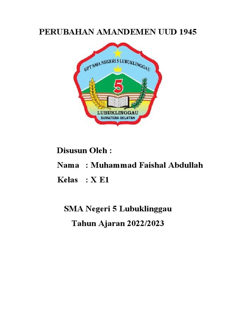 Perubahan Amandemen Uud 1945 | PDF