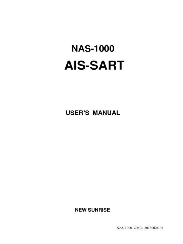 NAS 1000 AIS SART Manual | PDF | Electrical Engineering | Radio Technology