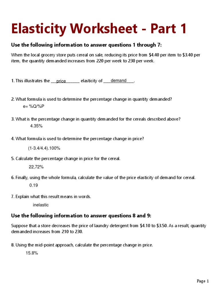 L2.4 - Elasticity Part 1 | PDF | Price Elasticity Of Demand | Pricing