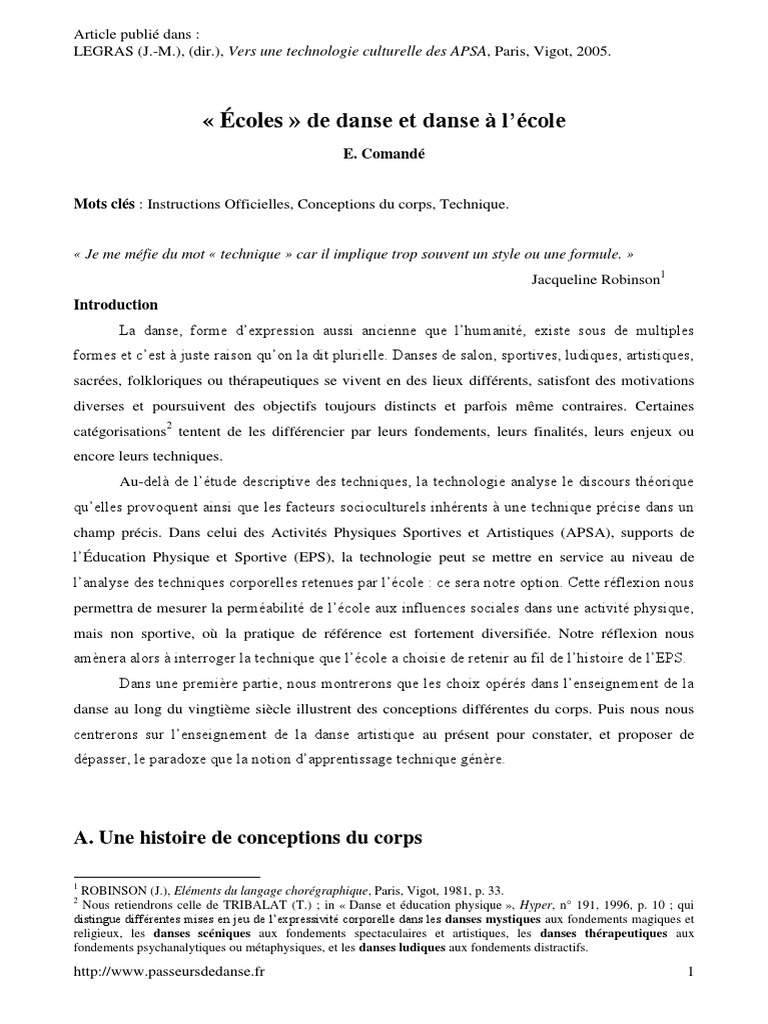 Histoire Danse | PDF | Méthode d'enseignement | Science