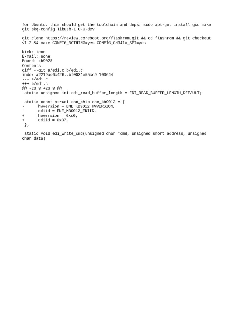 Flashrom Git Command | PDF