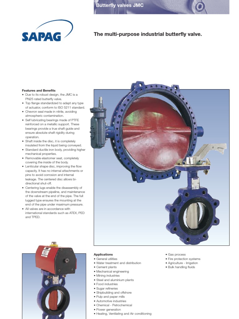 SAPAG Butterfly Valves | Valve | Pipe (Fluid Conveyance)