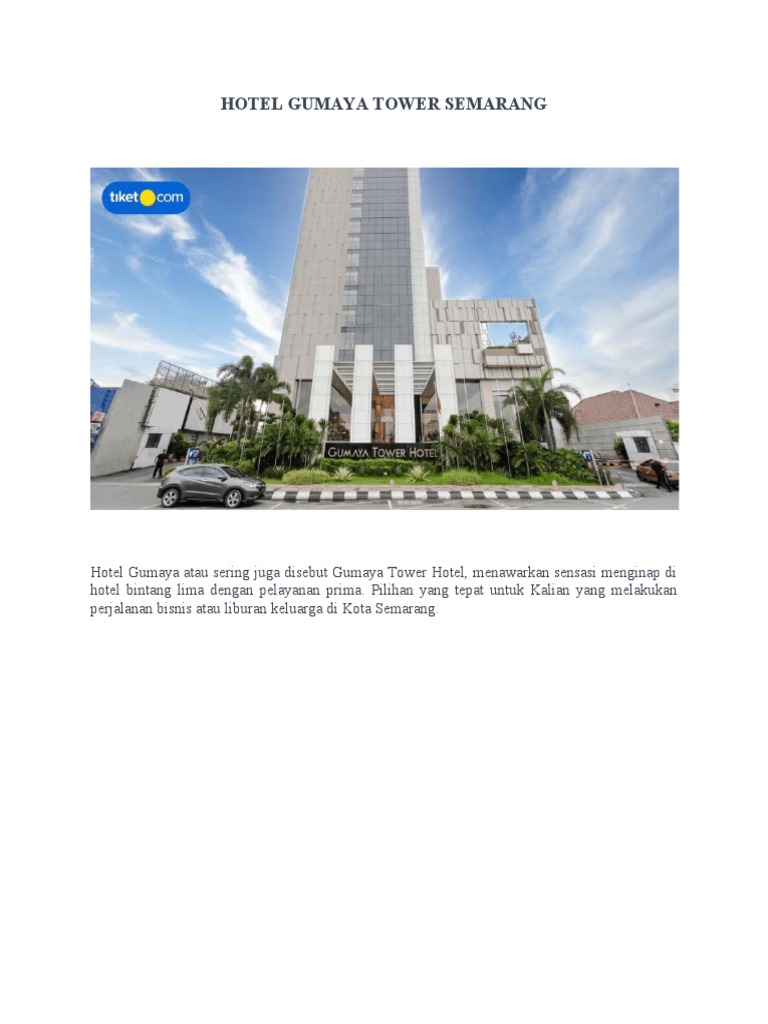 Hotel Gumaya Tower Semarang: Fasilitas Lengkap | PDF