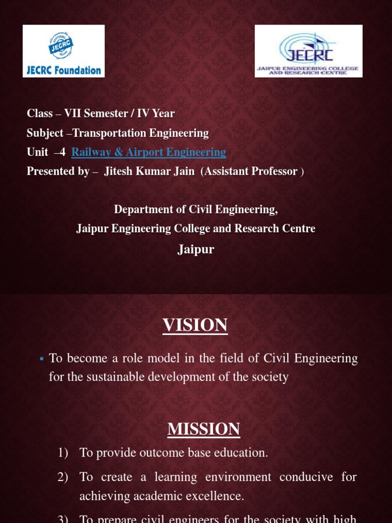Transportation Engineering Unit-5 | PDF | Engineering | Track Gauge