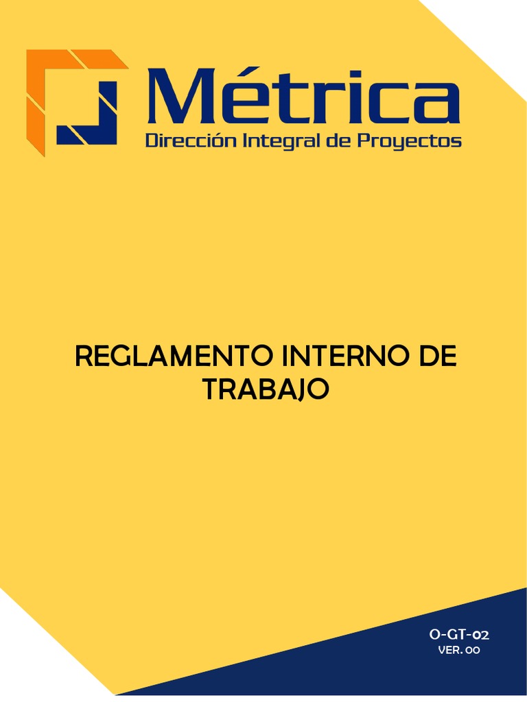 O-GT-02 REGLAMENTO INTERNO DE TRABAJO Rev00 | Descargar gratis PDF | Derecho laboral | Business