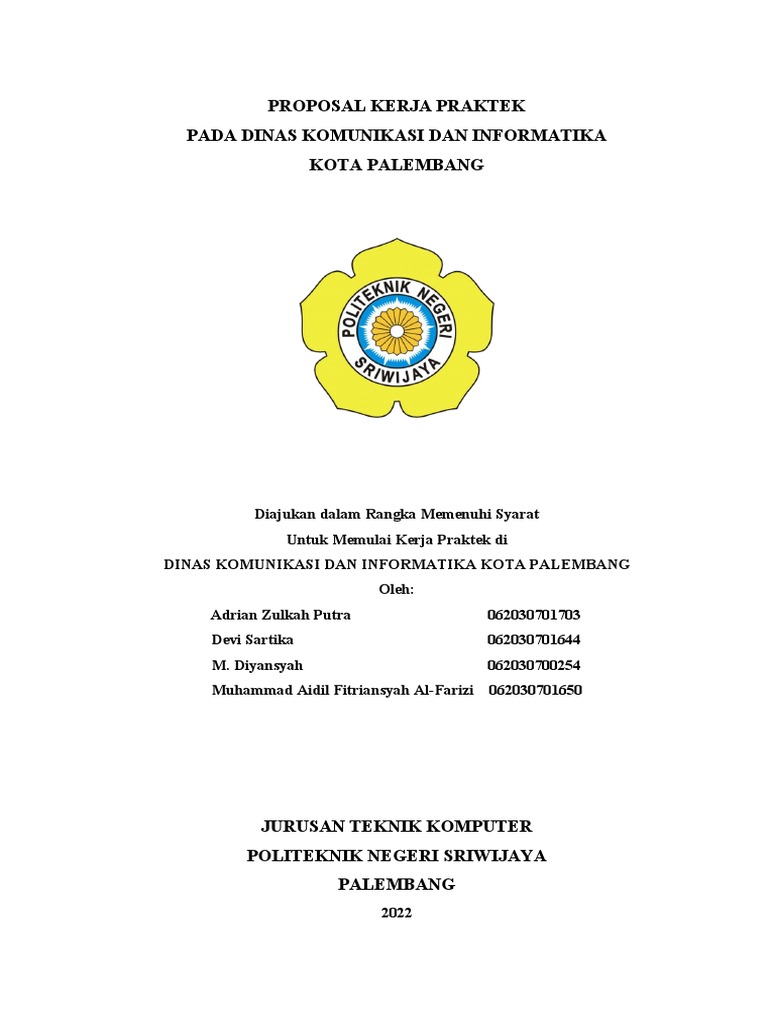 Proposal Kerja Praktek Kominfo Palembang | PDF