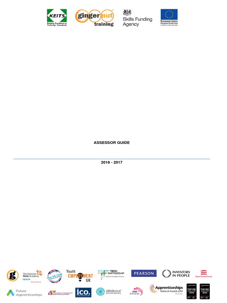 Assessor Guide 2016 | PDF | Educational Assessment | Apprenticeship