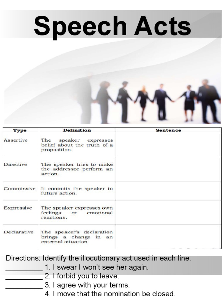 Speech Act | PDF