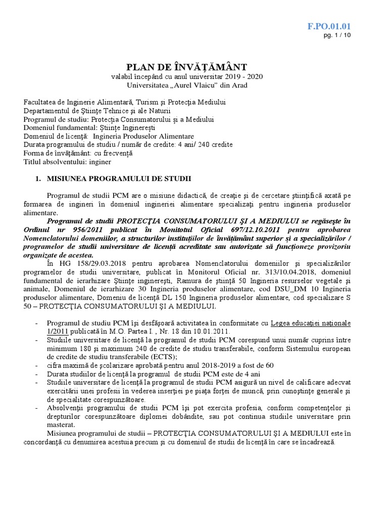 Anexa 1 PCM 2019 2023 | PDF