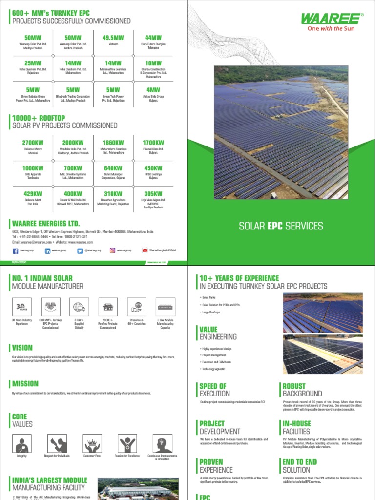 Documents EPC Brochure 1 0a6ef2152e | PDF | Solar Power | Photovoltaics