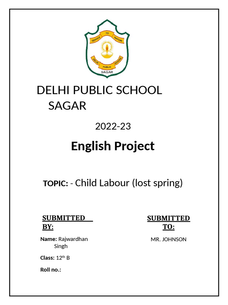 English Project Class 12th | PDF | International Labour Organization ...