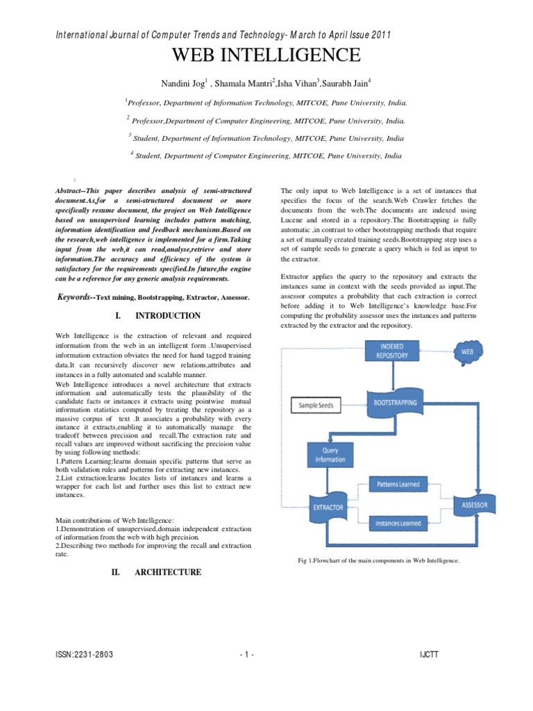 Ijcttjournal V1i1p20 | PDF | Search Engine Indexing | Information Retrieval