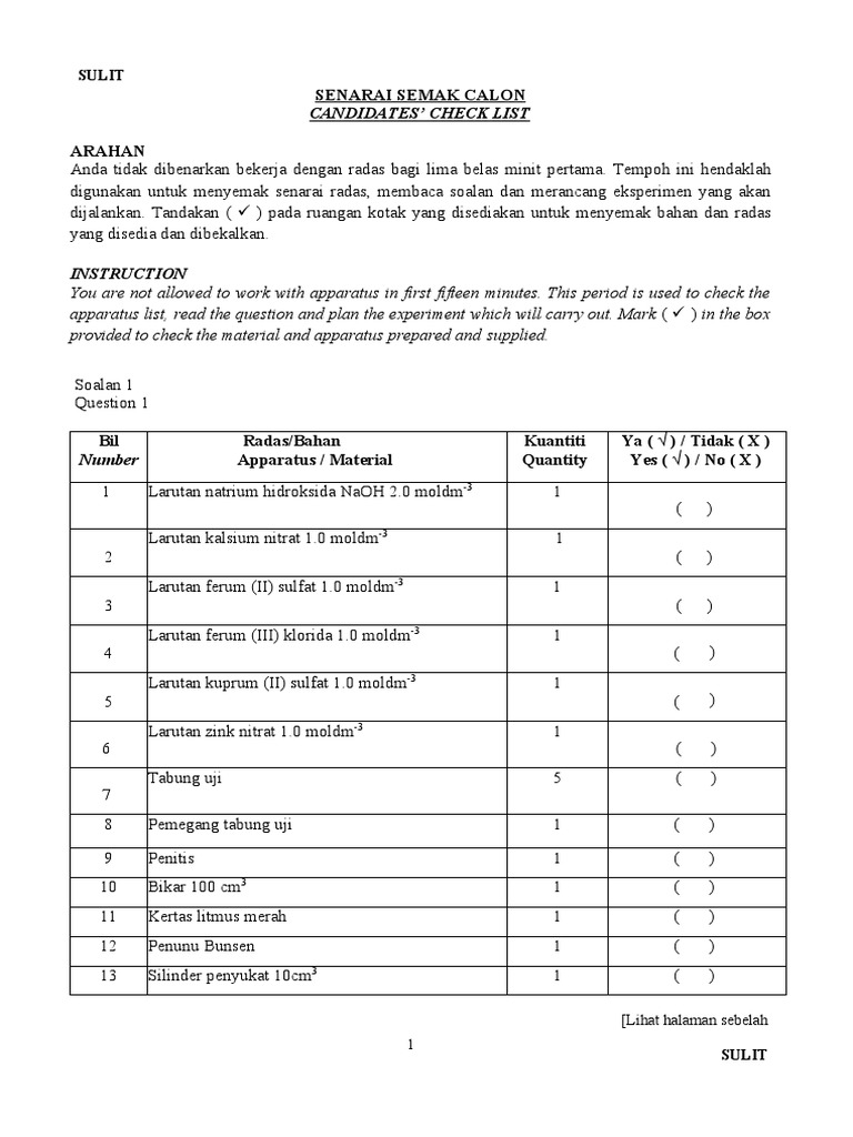 Kertas Amali Kimia PPC 2022 Edited | PDF
