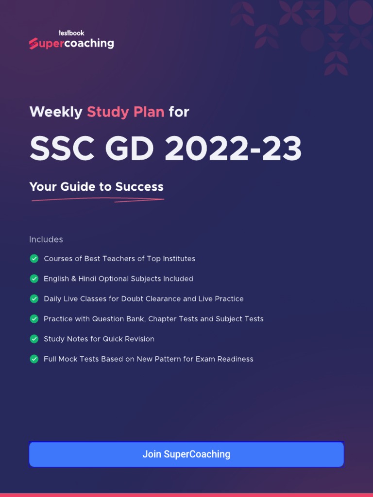 SSC GD Study Plan | Download Free PDF | Mathematics | Science