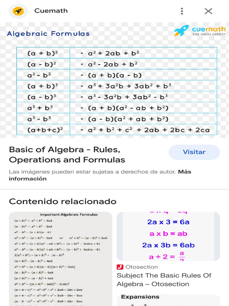 Formukas DR Algebra - Buscar Con Google | PDF