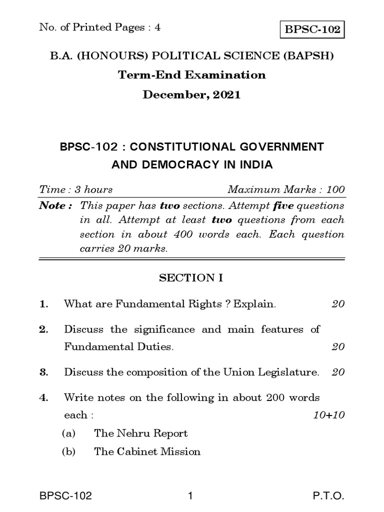 BPSC 102 | PDF | Public Law | Common Law