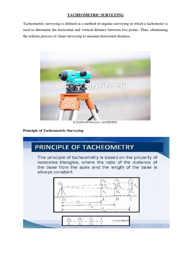 TACHEOMETRIC SURVEYING | PDF
