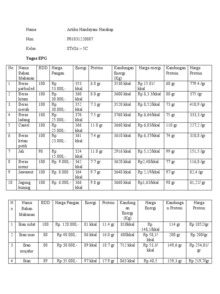 Artika Handayani Harahap - EPG | PDF