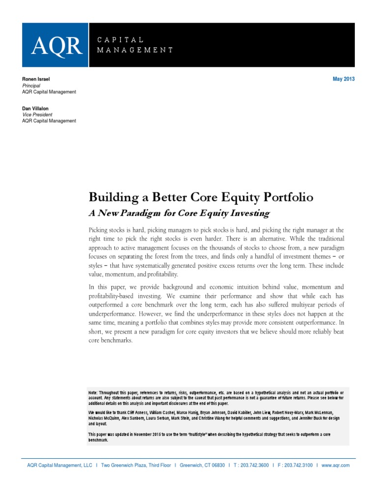 Core Equity Investing Paradigm | PDF | Investing | Futures Contract