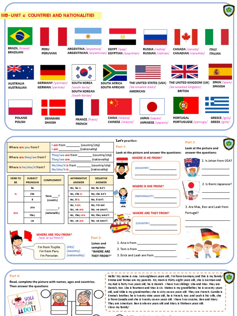 Countries and Nationalities | PDF | Japanese Language | Cognition