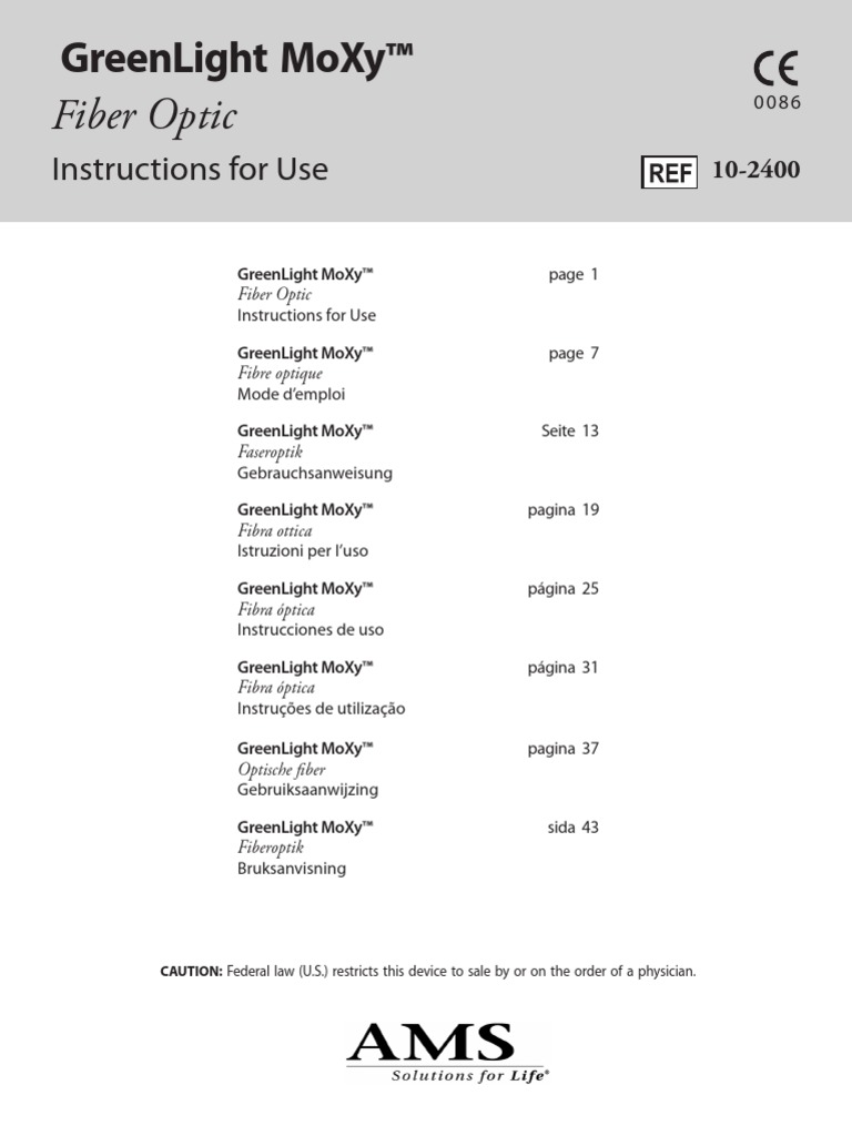 MoXy IFU | PDF | Optical Fiber | Prostate