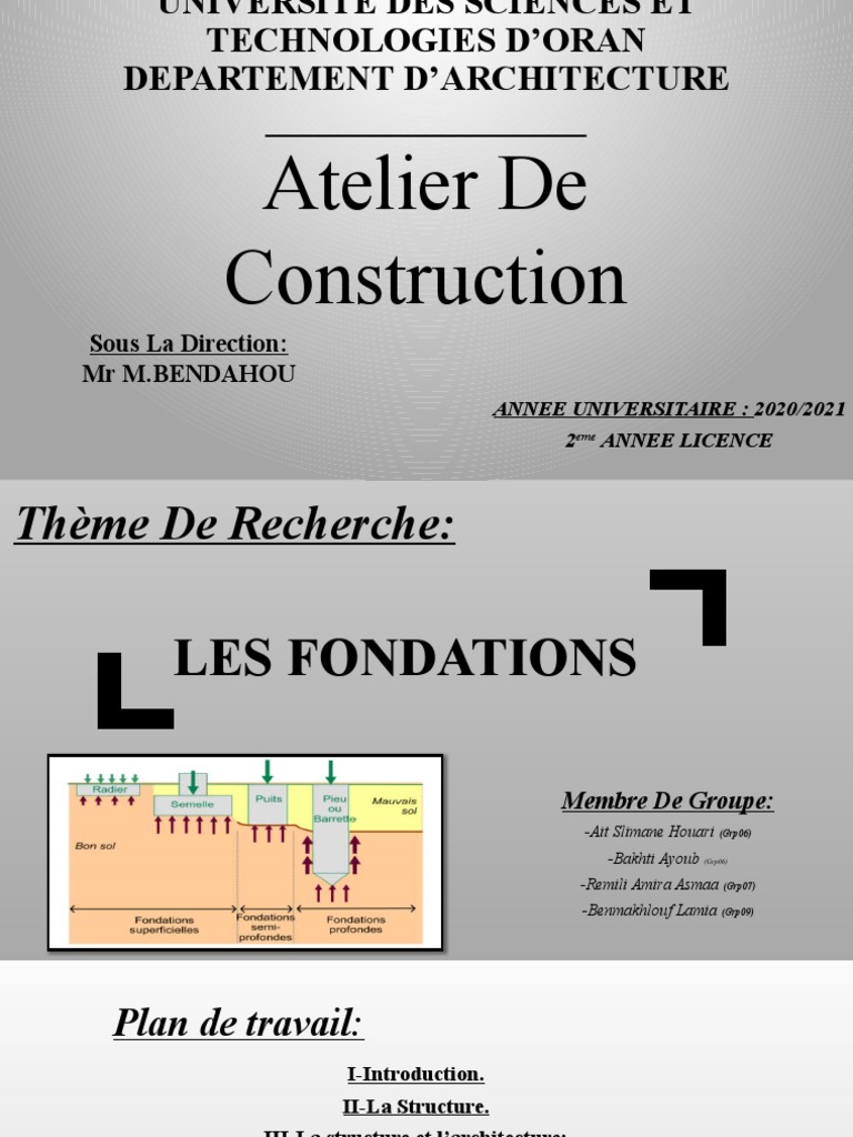 FONDATION | PDF | Fondation profonde | Fondation (construction)