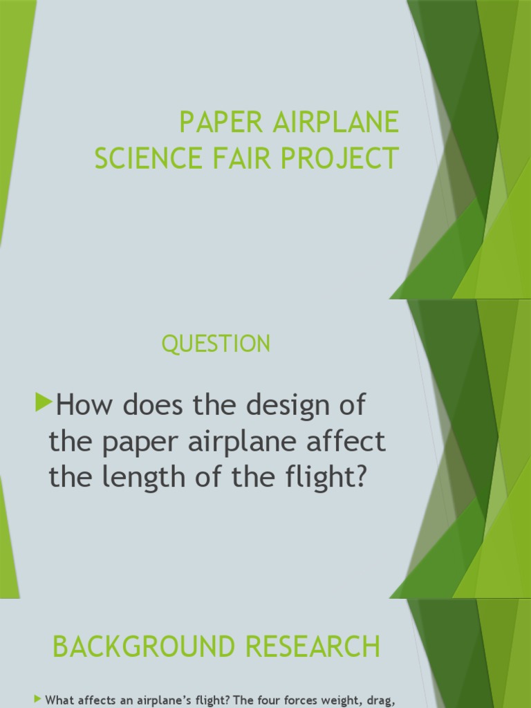 HRT Paper Airplane Science Fair Project (Autosaved) | Download Free PDF ...