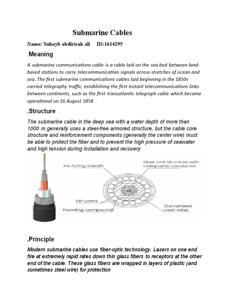 History and Structure of Submarine Cables | PDF