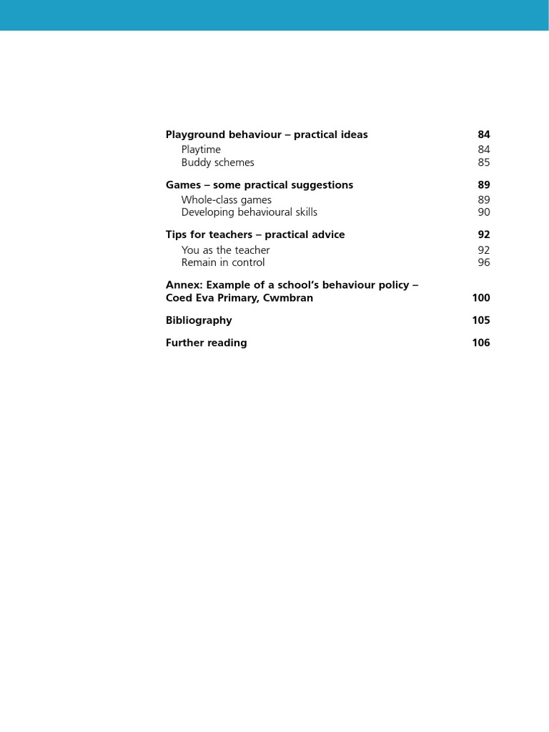 Practical Approaches To Behaviour Management in The Classroom A ...