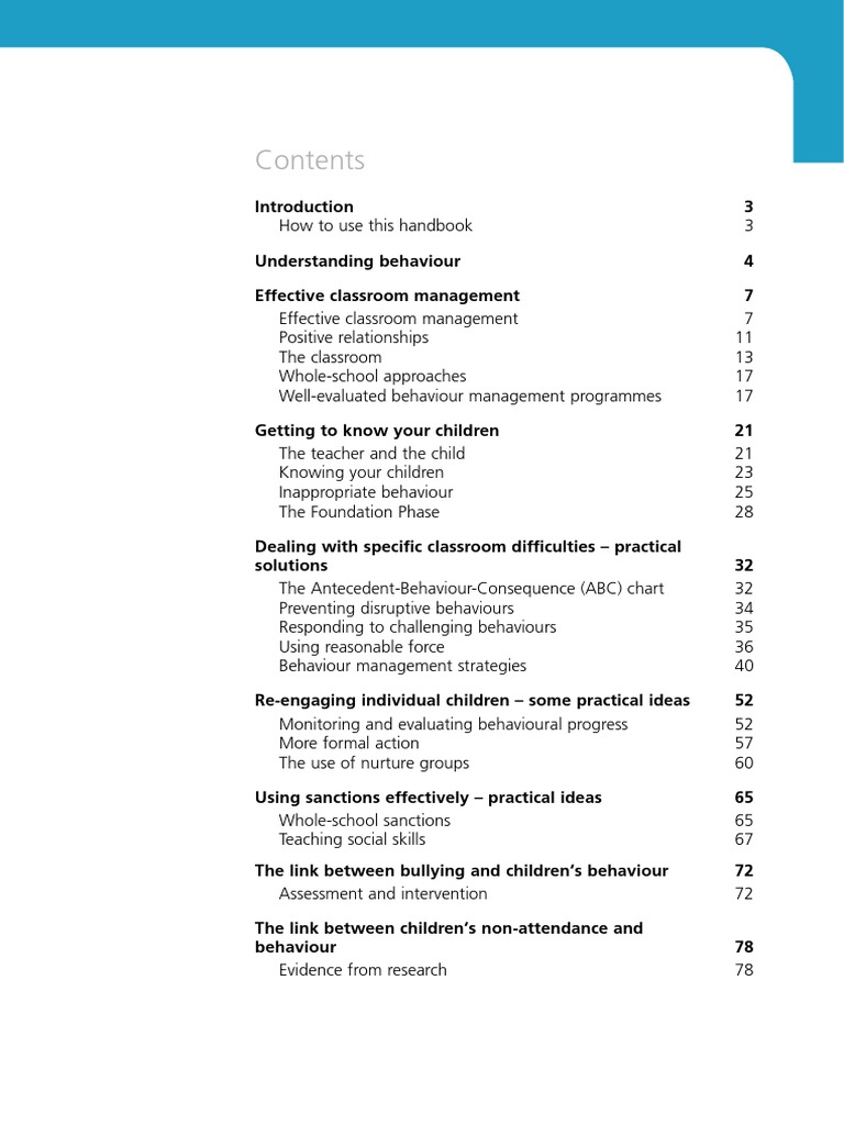Practical Approaches To Behaviour Management in The Classroom A ...
