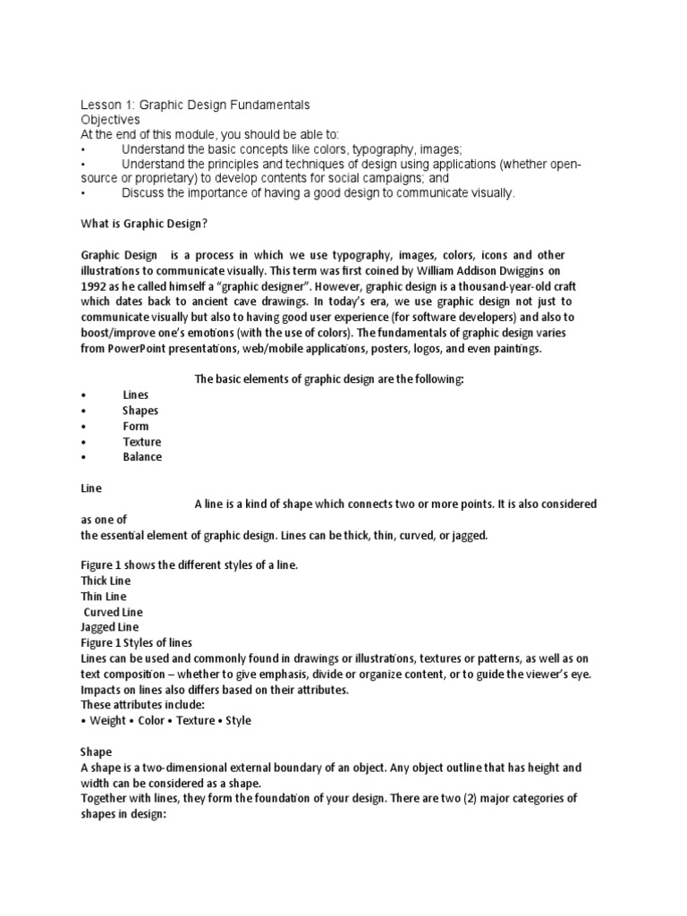 Graphic Design Basics Guide | PDF | Typefaces | Shape