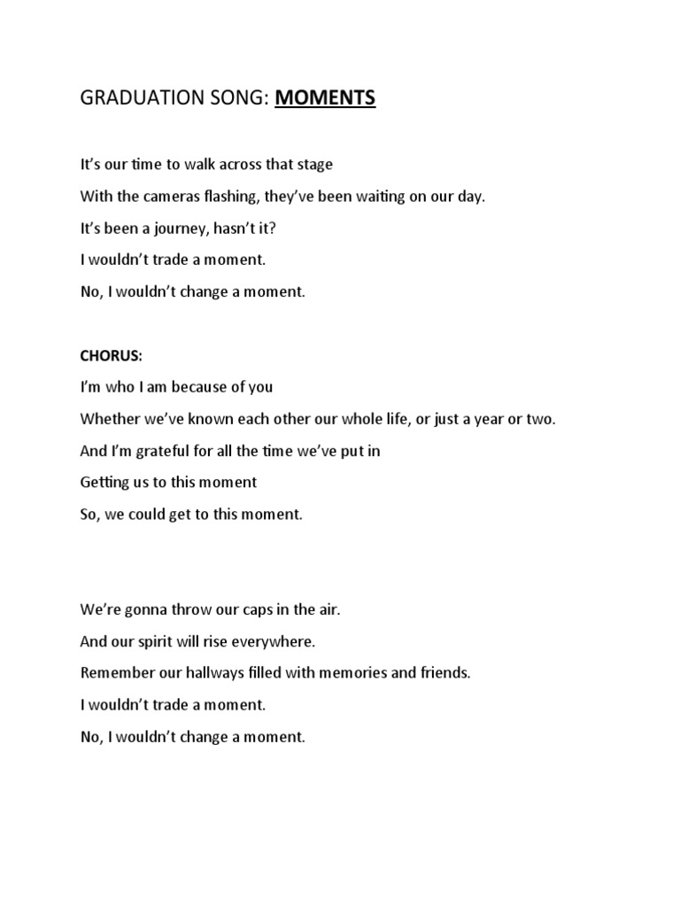 Graduation Song | PDF | Poetry